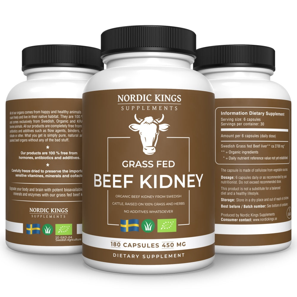 Beef Kidney BIO – 100% Pasto 180 Caps Nordic Kings – Viva Saudável